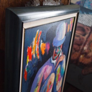 Original JAIME JOSE 1992 Surrealist Portrait PAINTING 38x30" Acrylic ...