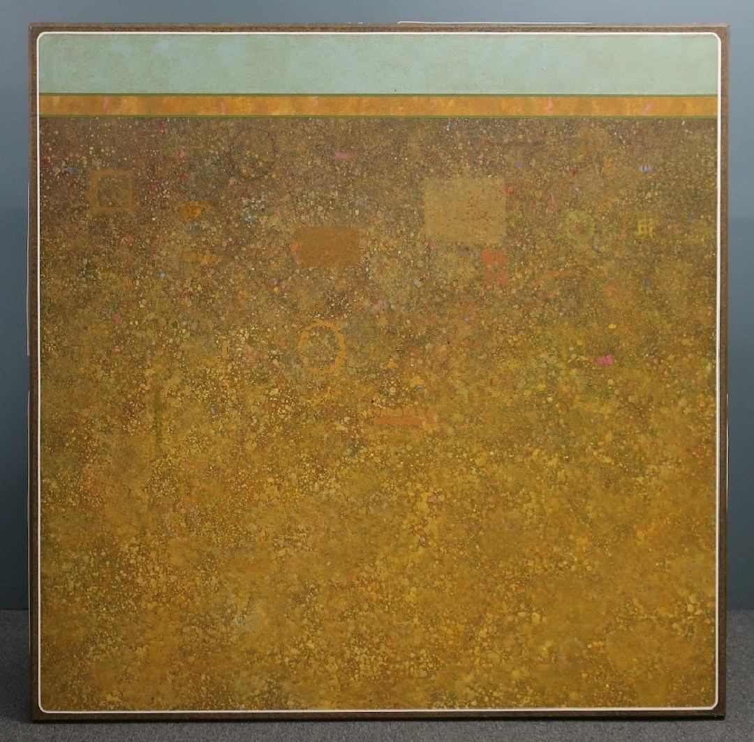 Original ELWOOD HOWELL 1974 Abstract PAINTING 60x60" Acrylic / Canvas ...