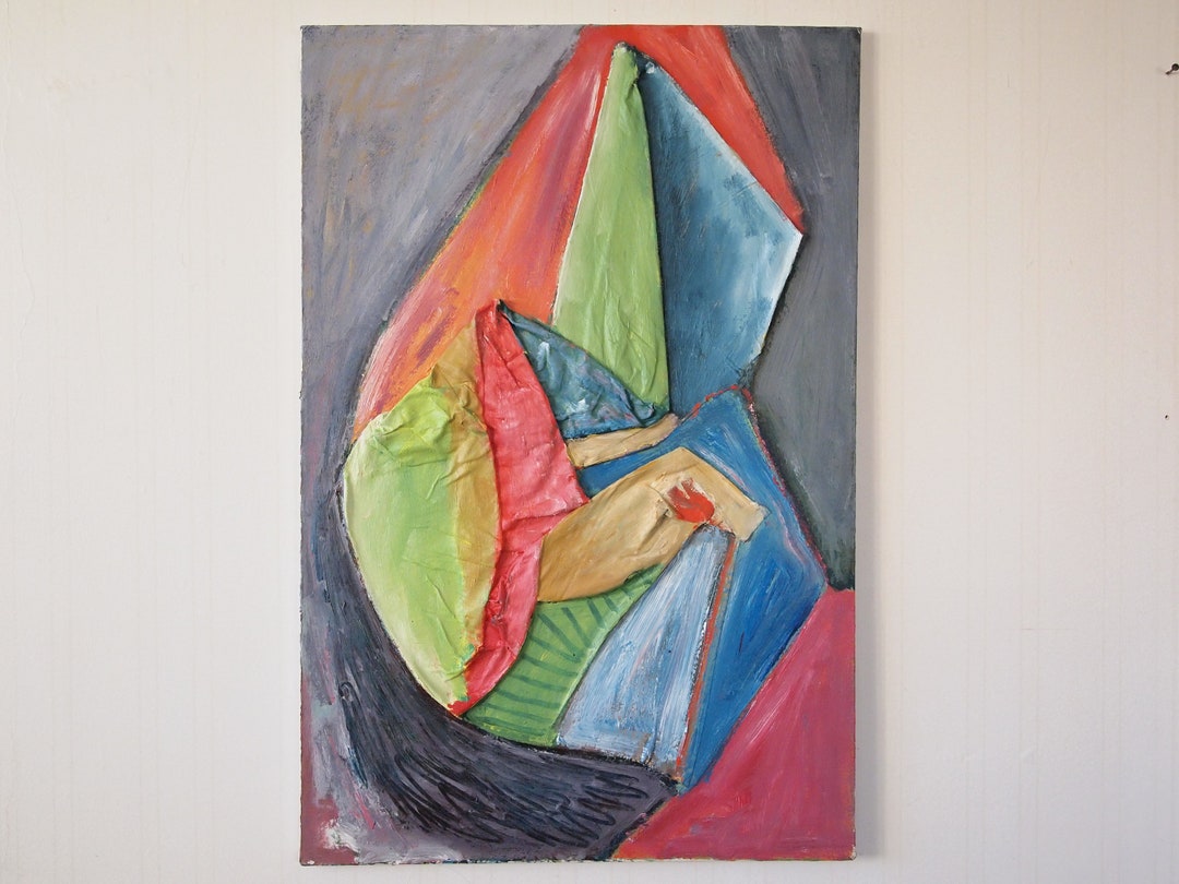 Original Vintage DAVID BLUMER Abstract Expressionist PAINTING 36x24 ...