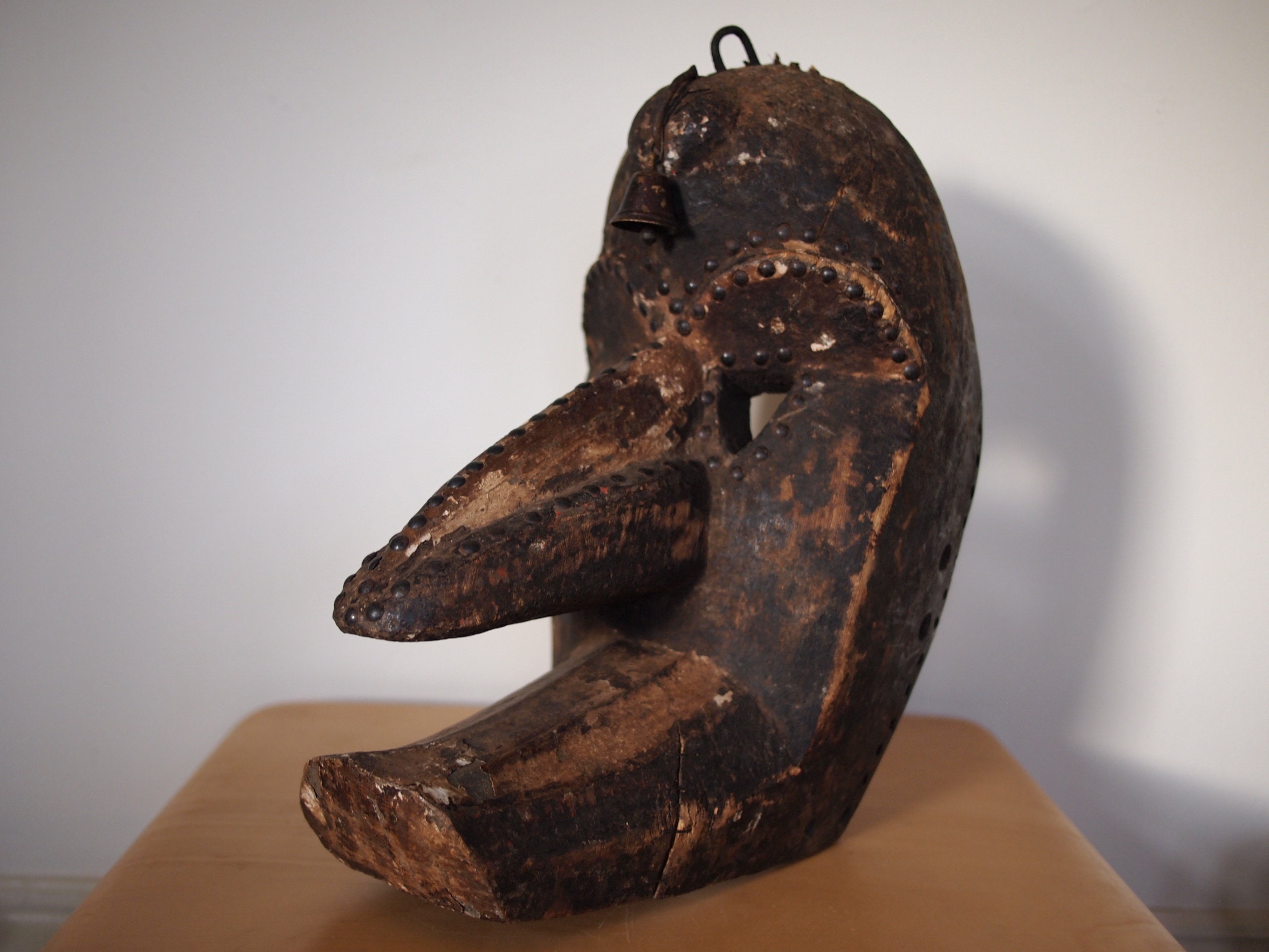 Vintage AFRICAN Art Carved WOOD MASK 16.5", Sculpture, Dan Grebo Guere ...