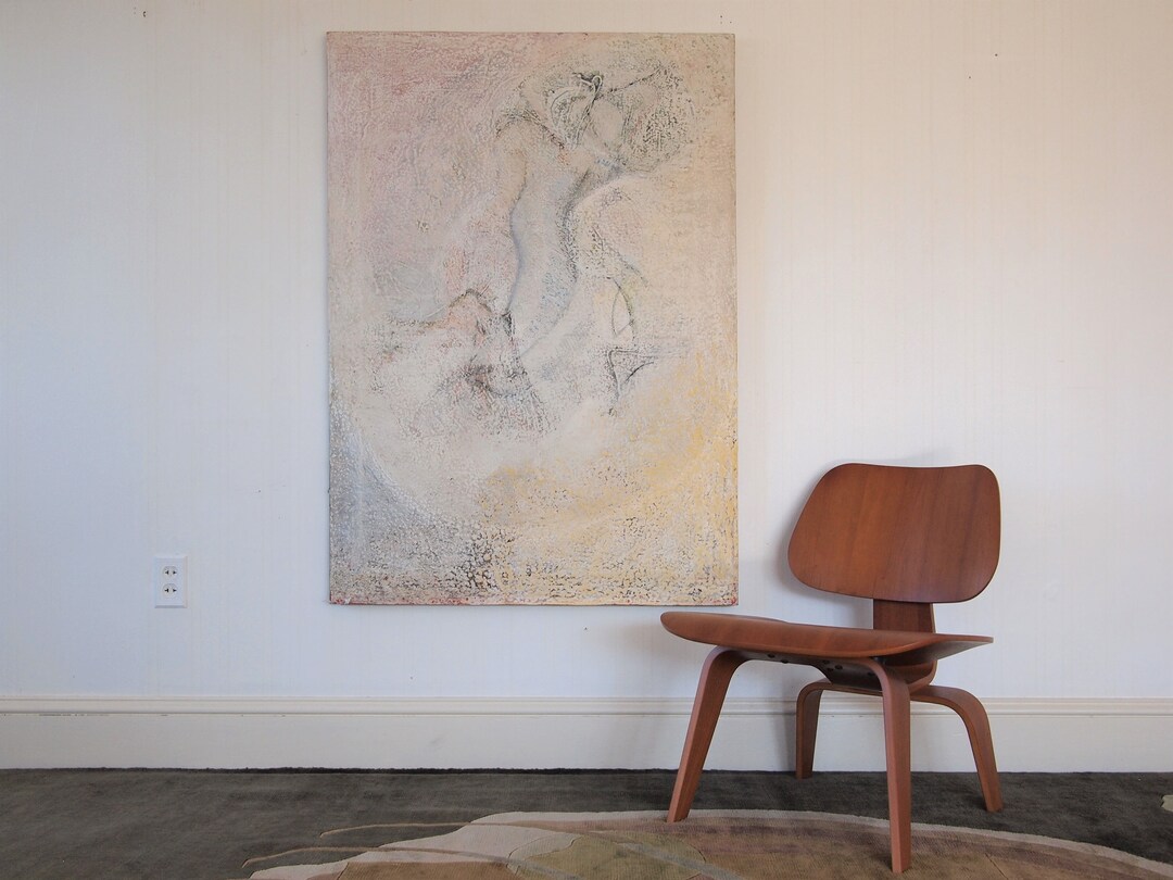 Original ALAN GOLDSTEIN Abstract PAINTING 49x35" Acrylic / Oil Stick ...