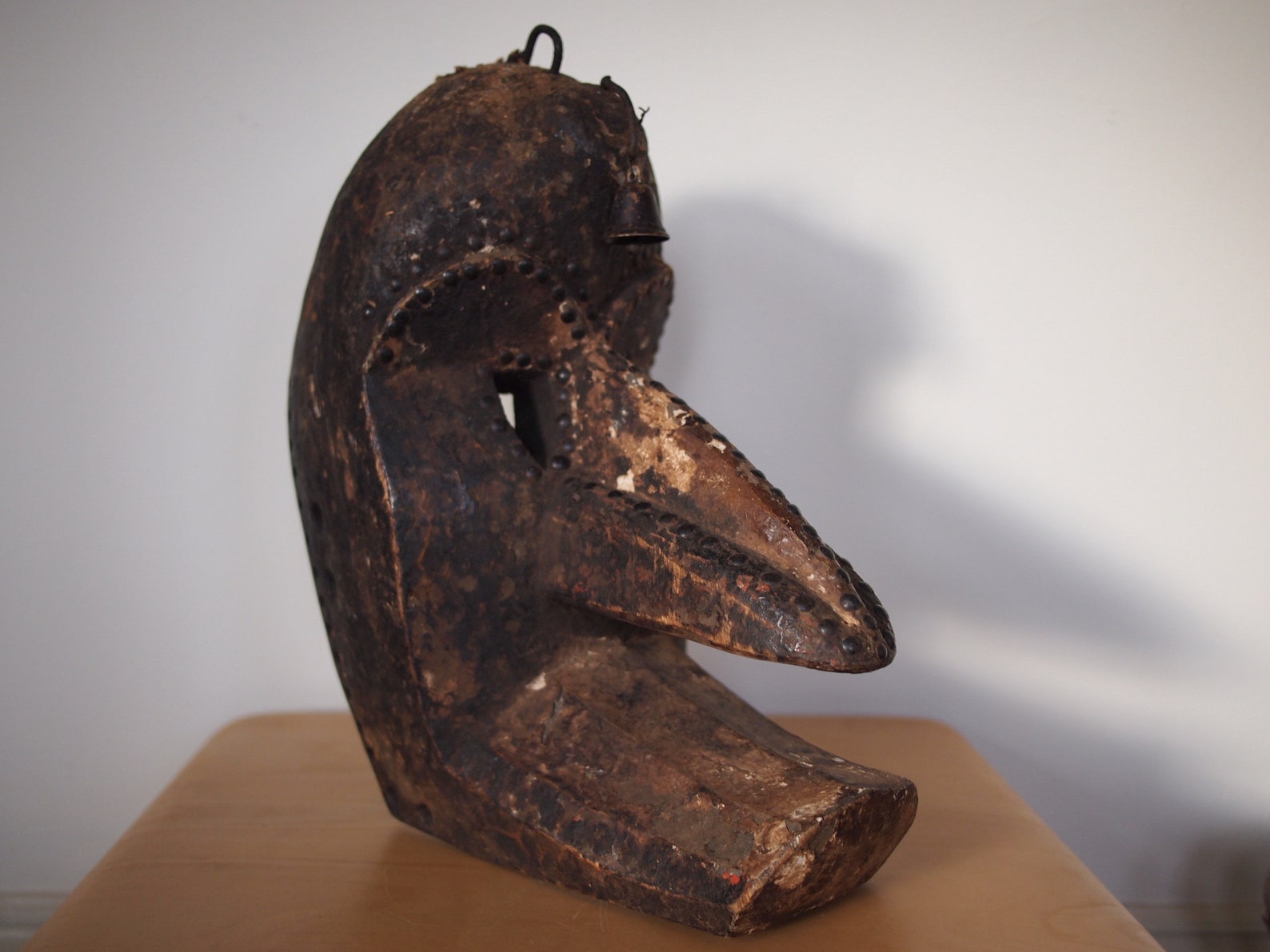 Vintage AFRICAN Art Carved WOOD MASK 16.5", Sculpture, Dan Grebo Guere ...