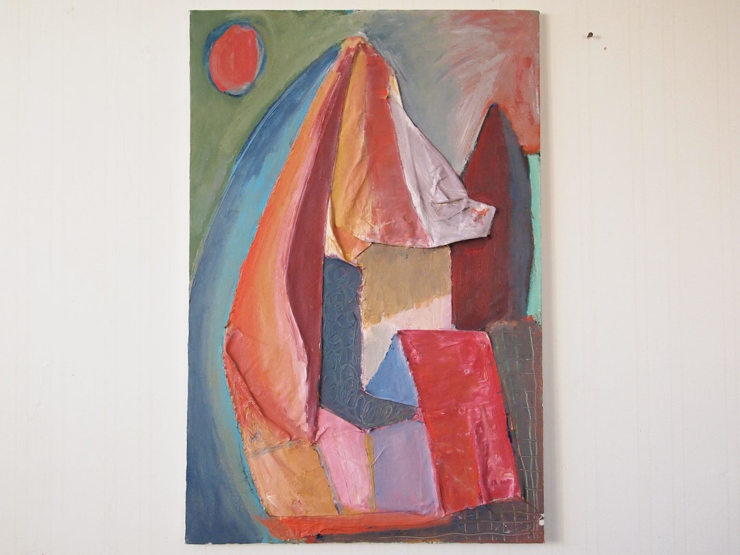 Original Vintage DAVID BLUMER Abstract Expressionist PAINTING 36x24 ...