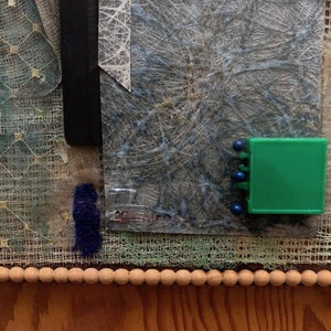 Vintage DANE CHANASE Mixed Media COLLAGE Assemblage, 24x16"", Wood ...