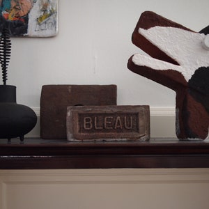 Antique Vintage Old BLEAU BRICK 1900s 8" Architectural Salvage Decor ...