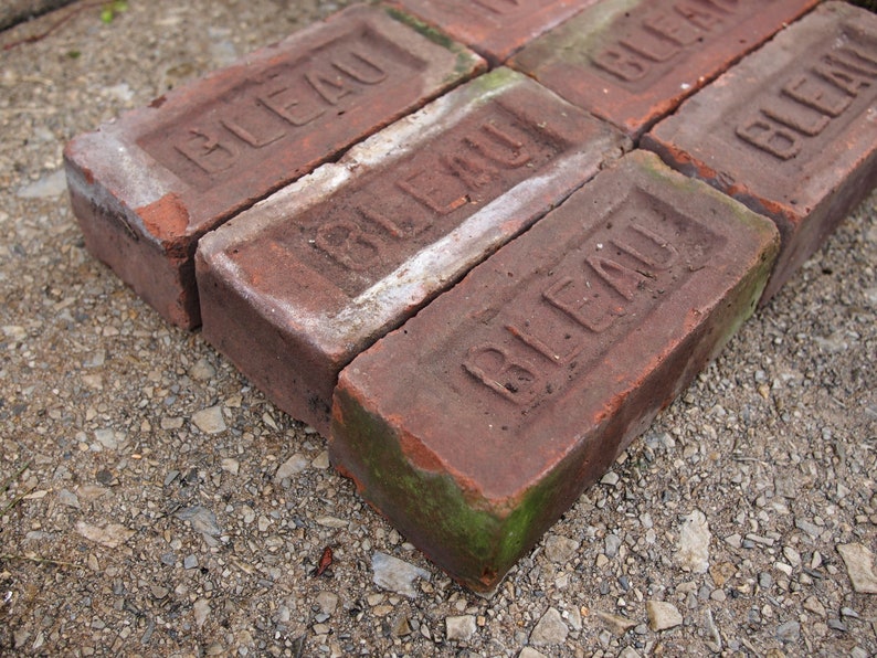Antique Vintage Old BLEAU BRICK 1900s 8" Architectural Salvage Decor ...