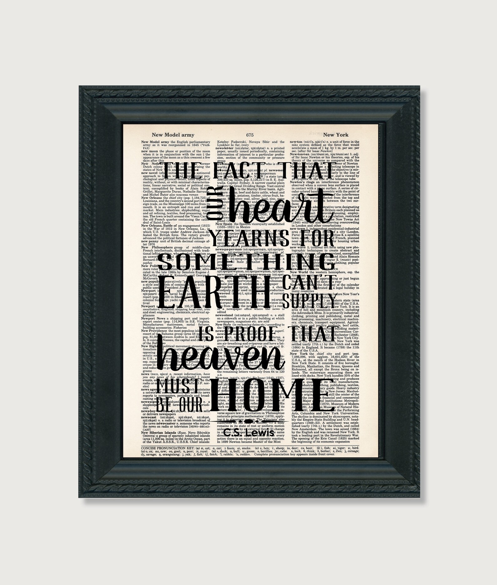 CS Lewis Quote the Fact That Our Heart Yearns for Something - Etsy