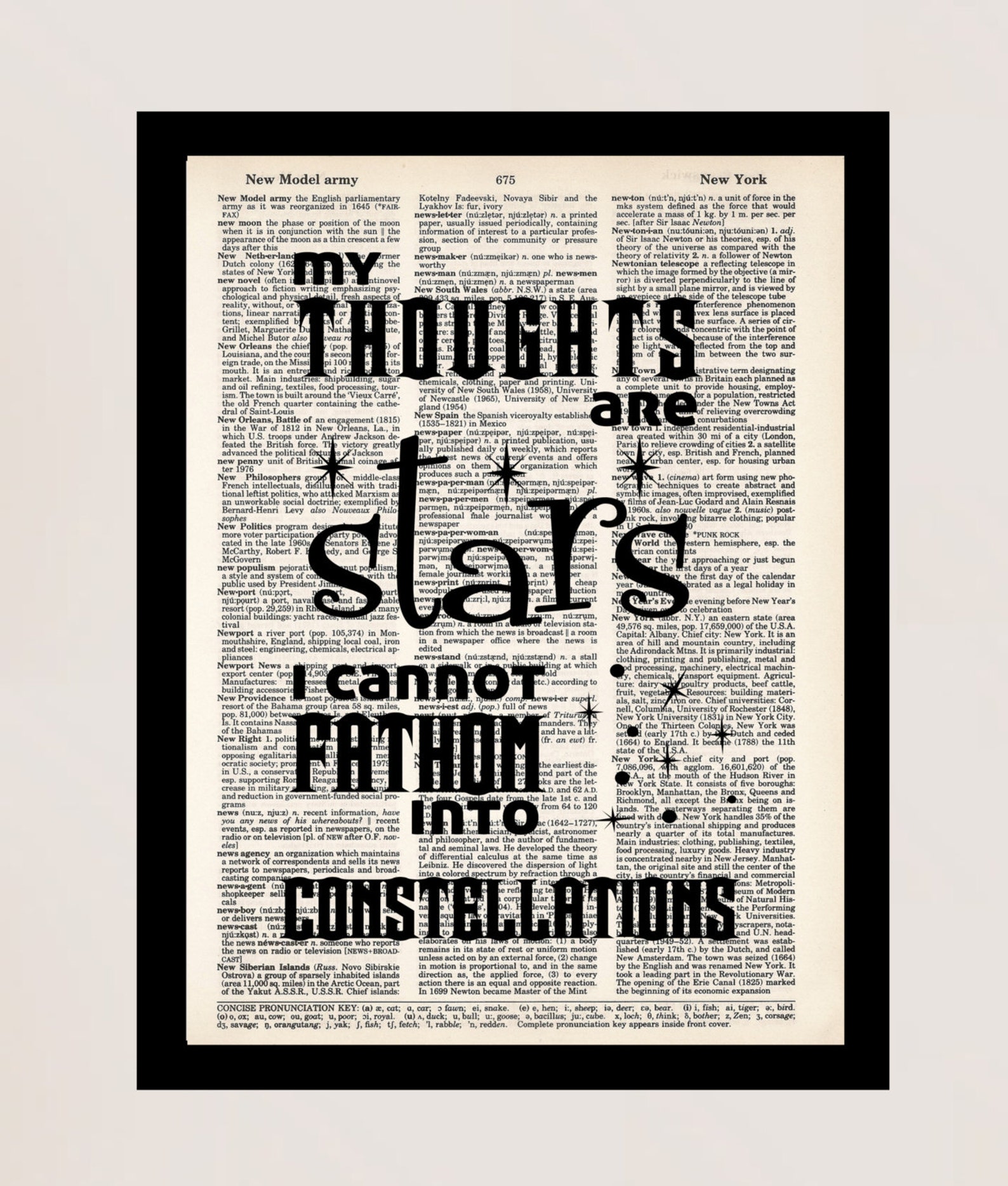 My Thoughts Are Stars I Cannot Fathom Into Constellations Dictionary ...