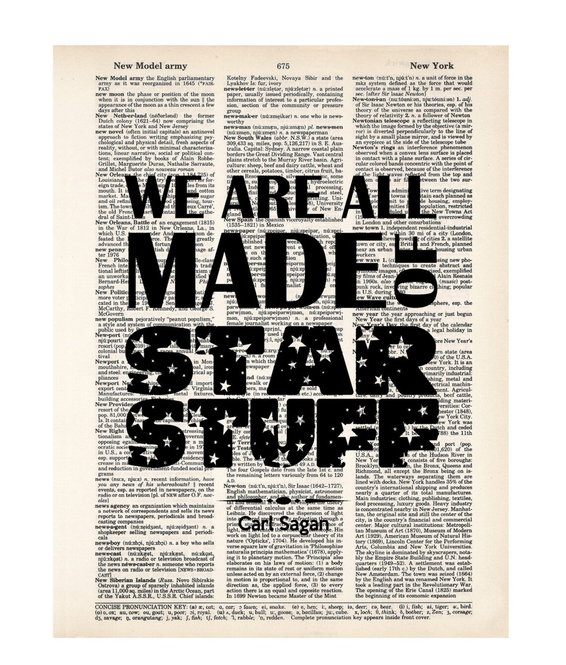 Carl Sagan Quote - We Are All Made of Star Stuff - Science Quote - Geek ...