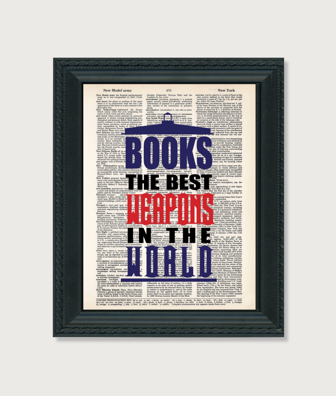 Doctor Who Print Quote Books the Best Weapons in the World Tardis ...