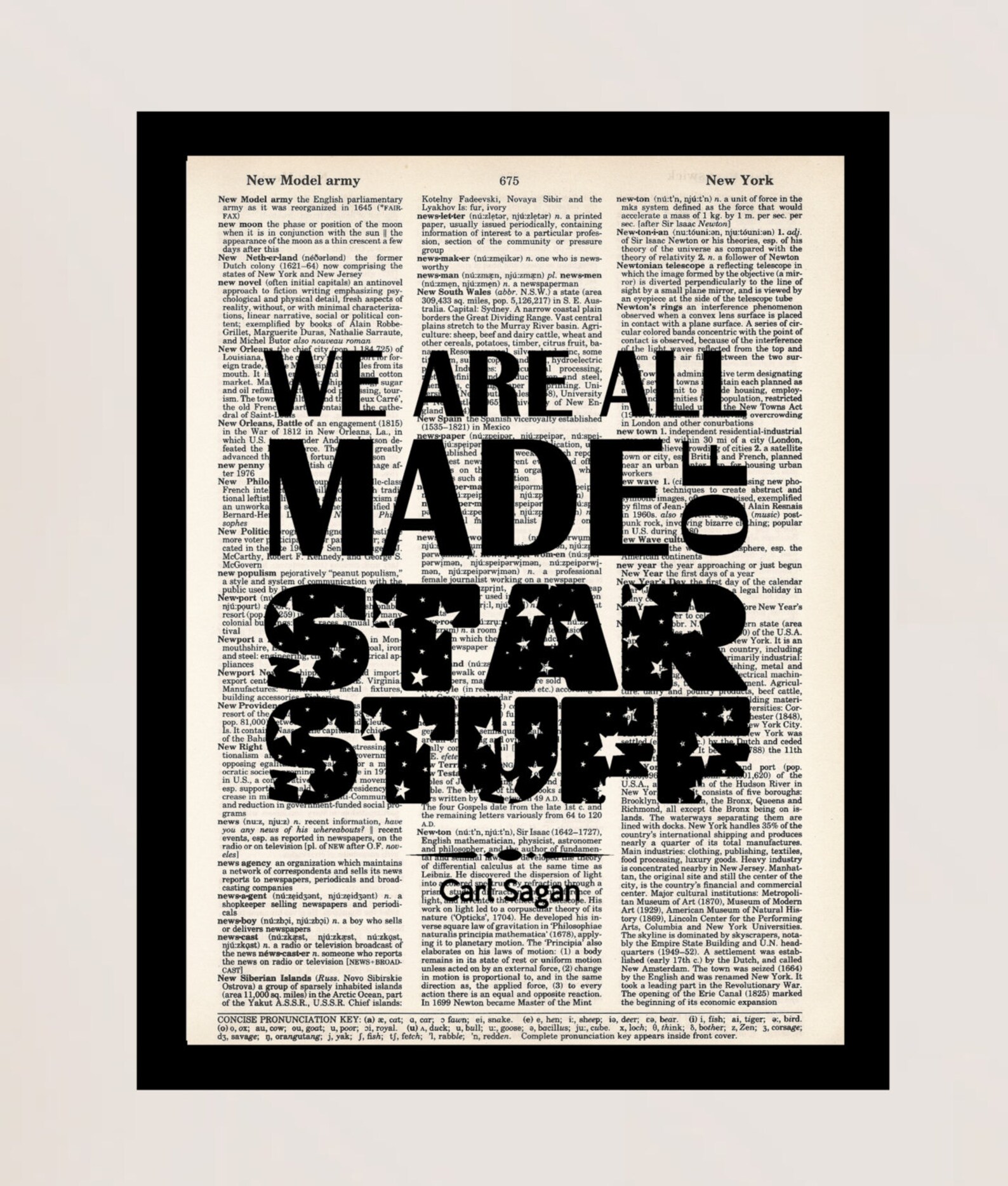 Carl Sagan Quote We Are All Made Of Star Stuff Science | Etsy