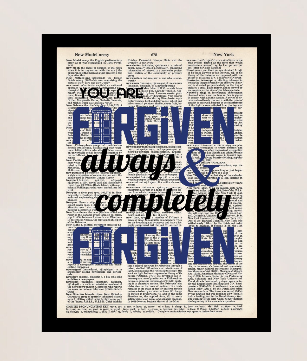 Dr Who Print You Are Forgiven Always and Completely Forgiven - Etsy