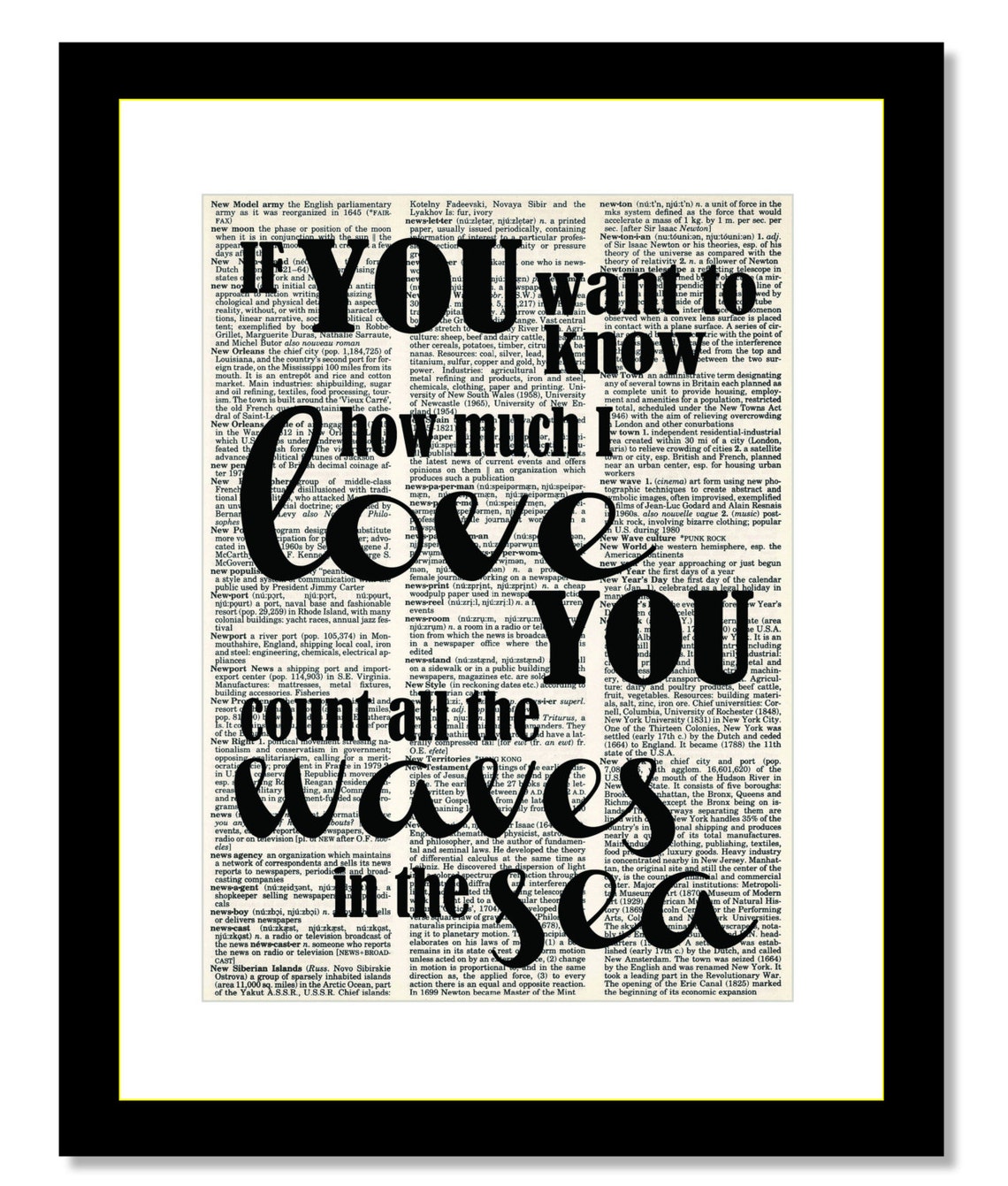 If You Want to Know How Much I Love You Count All the Waves in - Etsy