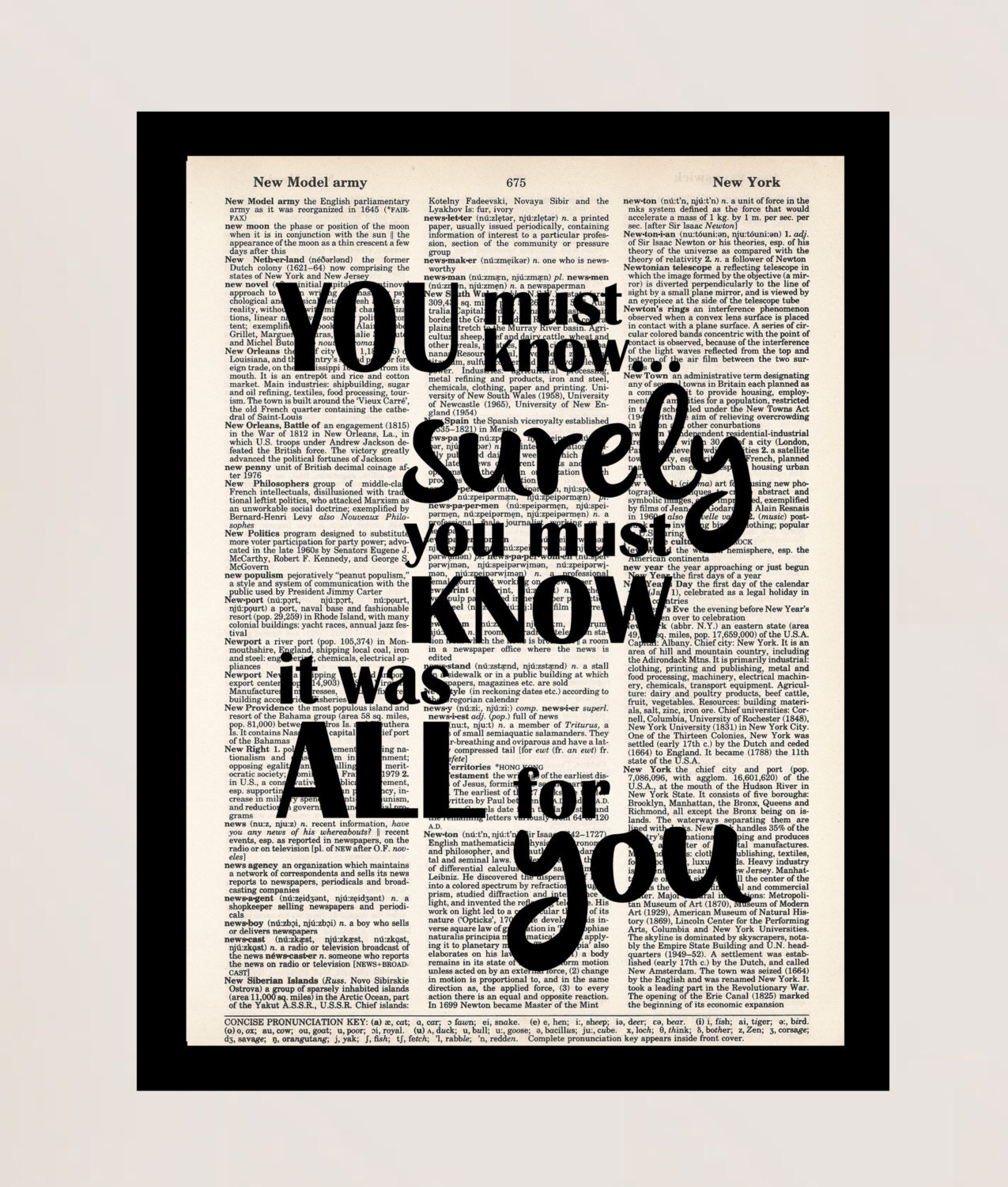 You Must Know Surely You Must Know It Was All for You Pride - Etsy