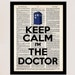 Doctor Who Keep Calm I'M the Doctor Tardis Art Print Dictionary Page ...