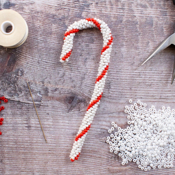 Beaded Candy Cane - Etsy