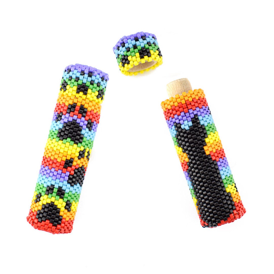 Rainbow Cat Beaded Needle Case Kit: Peyote Stitch Beading Project - Etsy