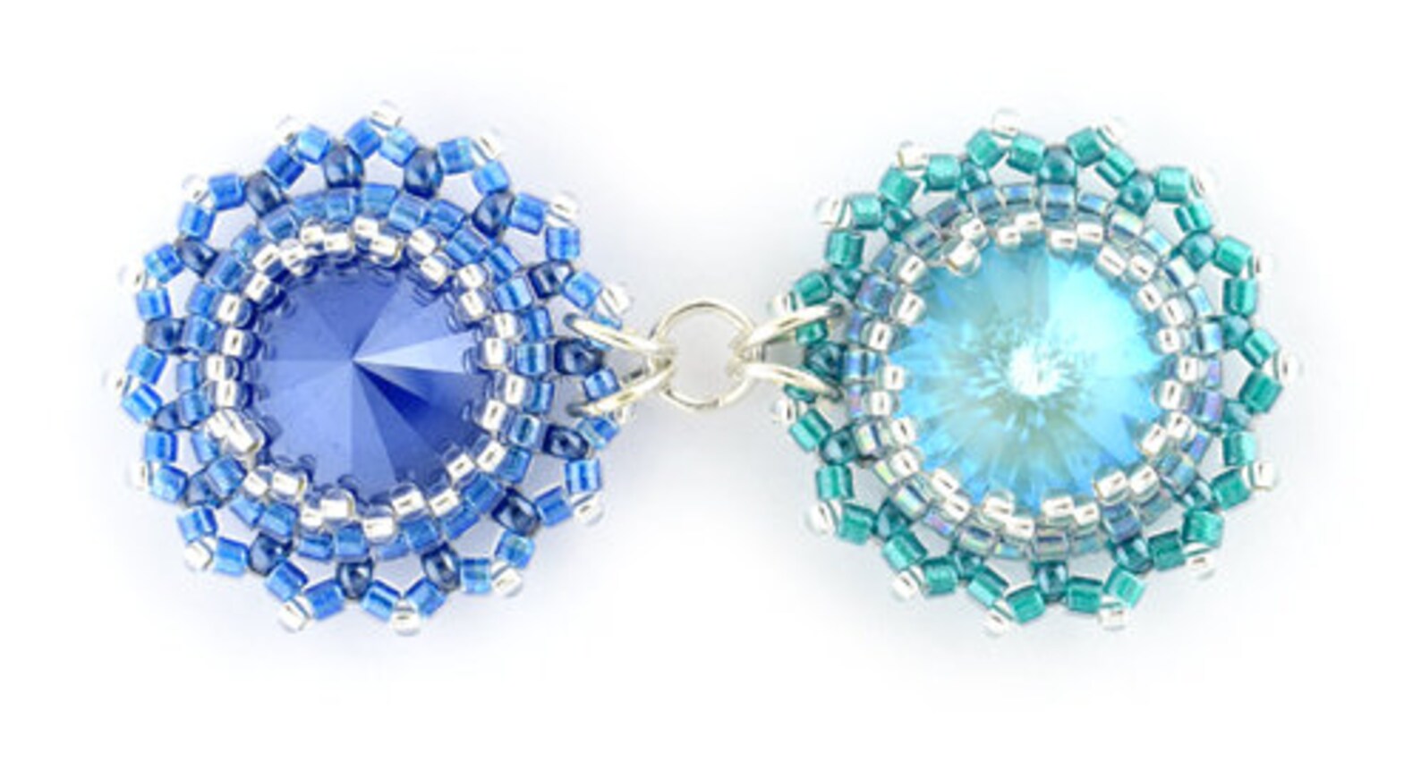 Netted and Beaded Rivoli Bezel Tutorial and Pattern - Etsy