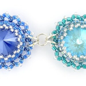 Netted and Beaded Rivoli Bezel Tutorial and Pattern - Etsy