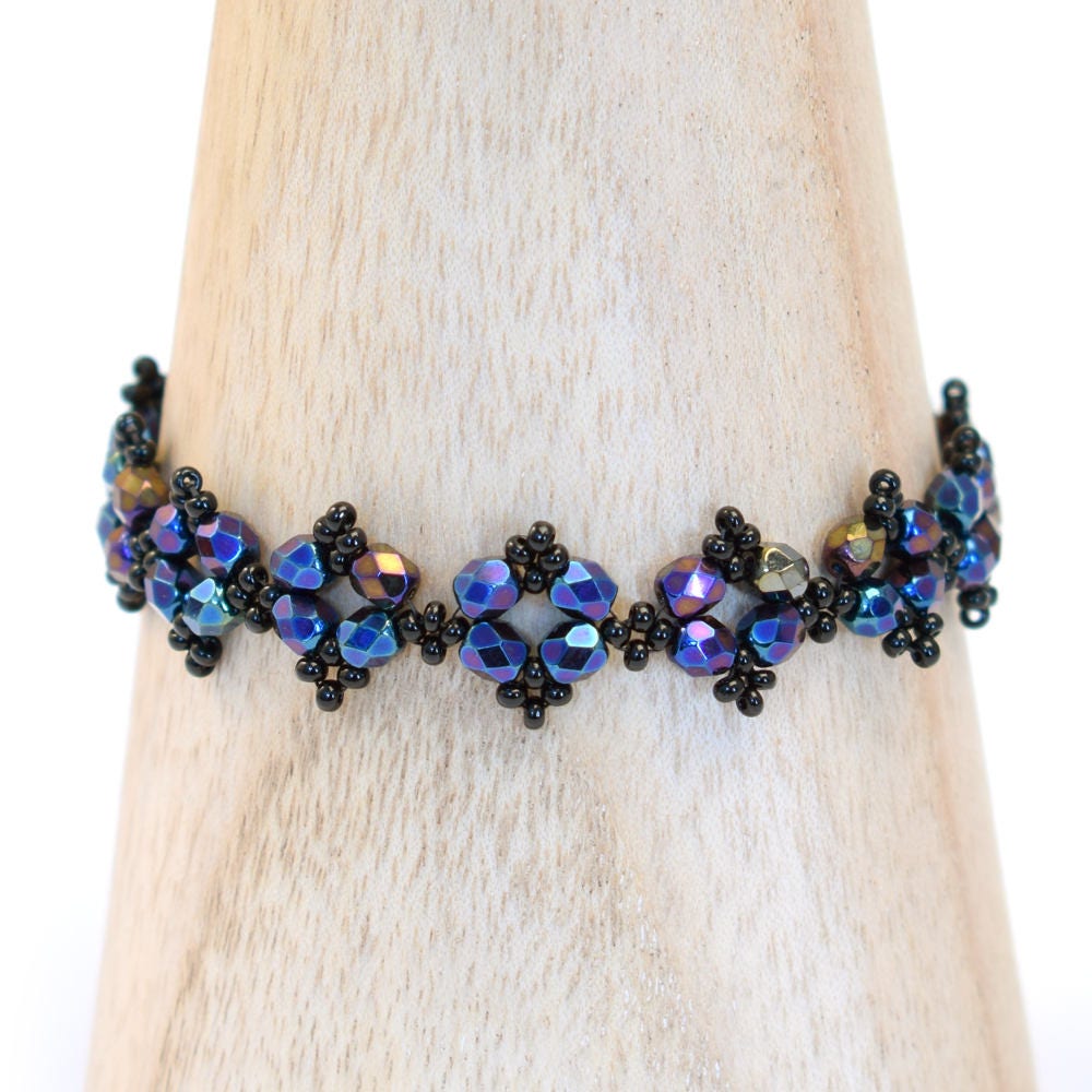 DIY Glass Bead Bracelet, Beginner Bead Weaving Set, Right Angle Weave ...