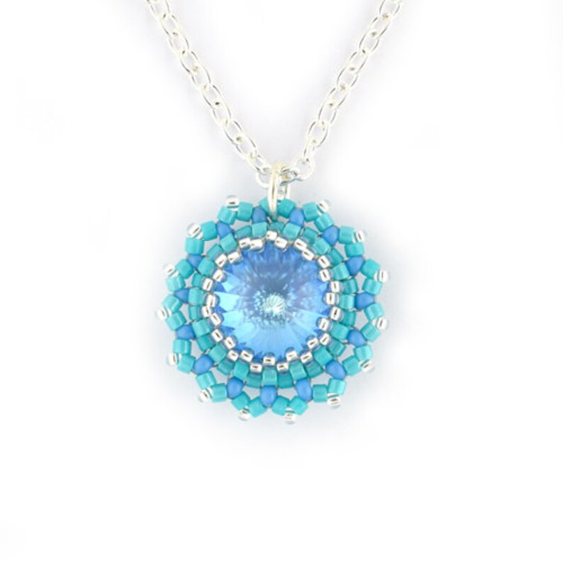 Netted and Beaded Rivoli Bezel Tutorial and Pattern - Etsy