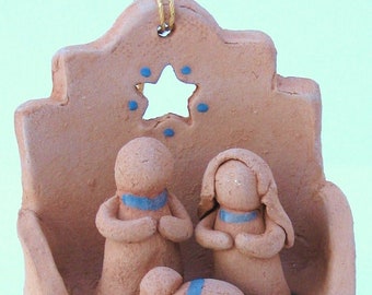 Miniature Southwest Nativity Handmade Clay Creche by Arizona | Etsy