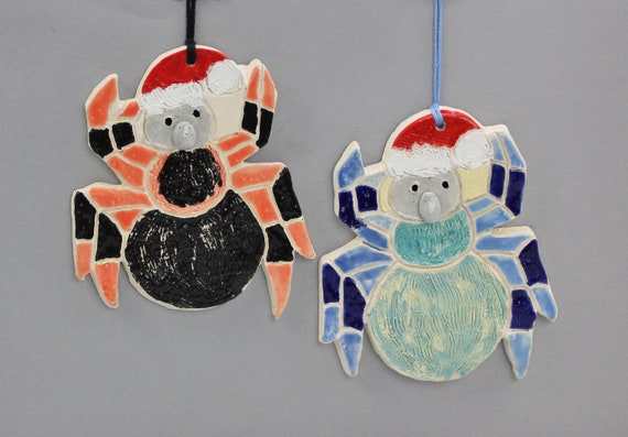Tarantula Christmas Ornament Handmade Ceramic Spiders by - Etsy