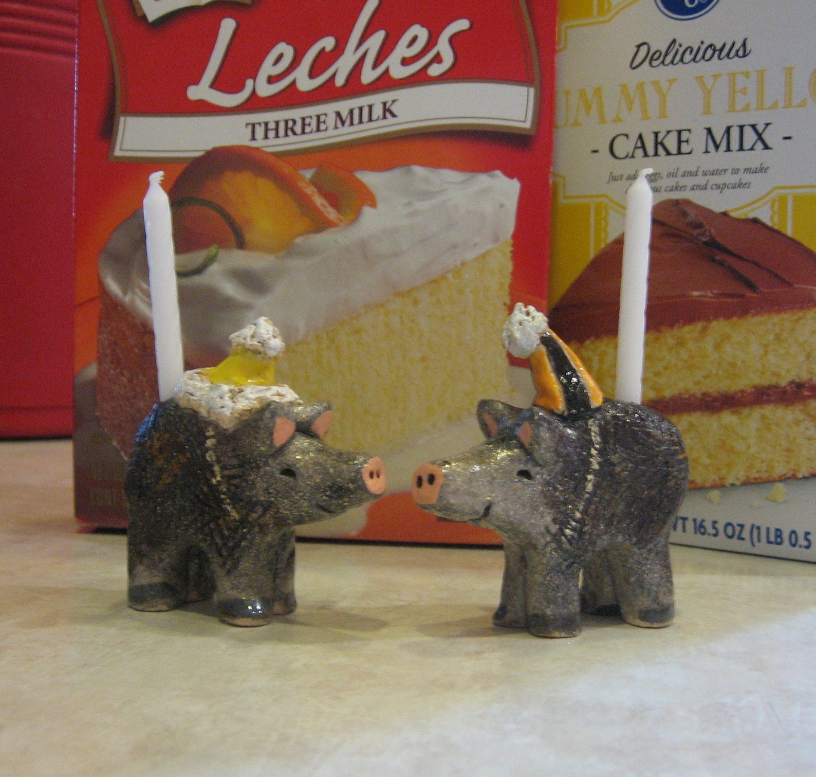 Javelina Birthday Candle Holder With Matching Birthday Card by | Etsy