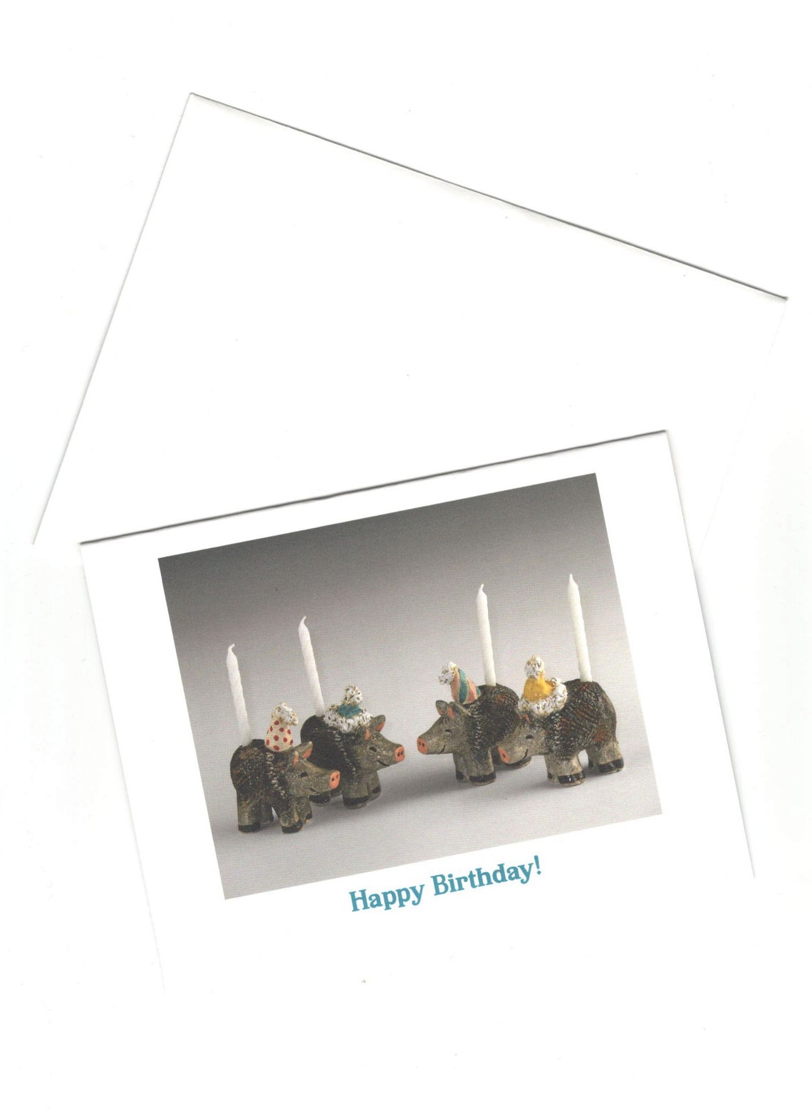 Javelina Birthday Candle Holder With Matching Birthday Card by | Etsy