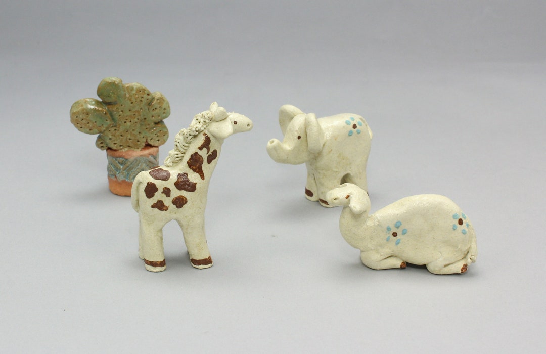 Handmade Miniature Clay Animals: Nativity or Collector Figurines - Etsy