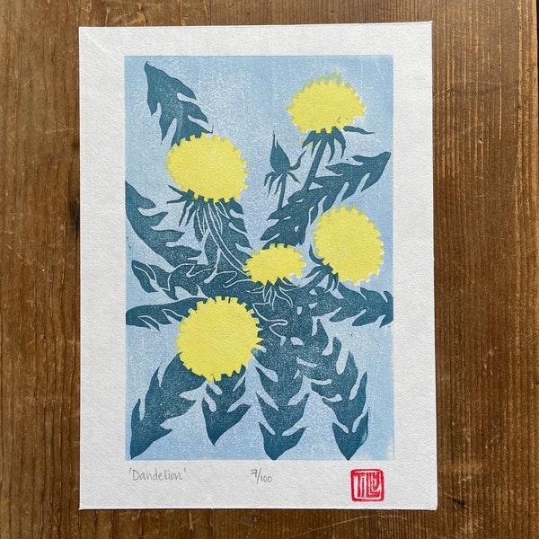Woodcut Flowers - Etsy