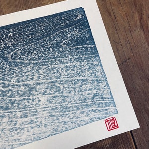 Wood Grain, Japanese Woodblock Print, Blue, Woodcut, Art, Printmaking ...