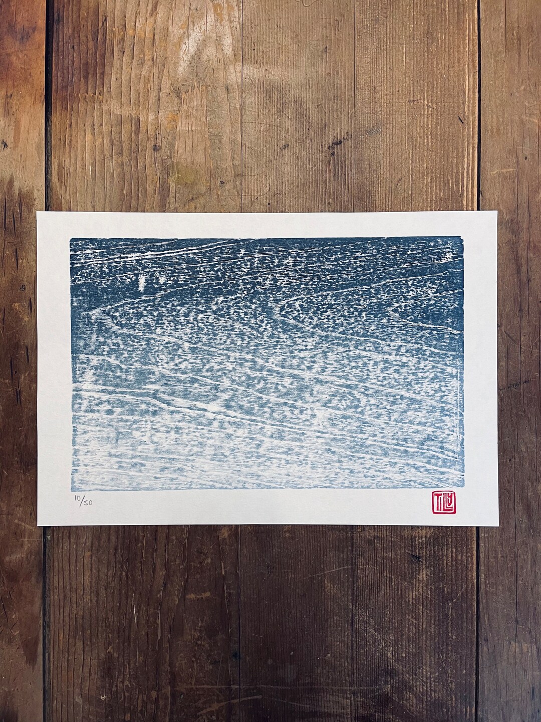 Wood Grain, Japanese Woodblock Print, Blue, Woodcut, Art, Printmaking ...