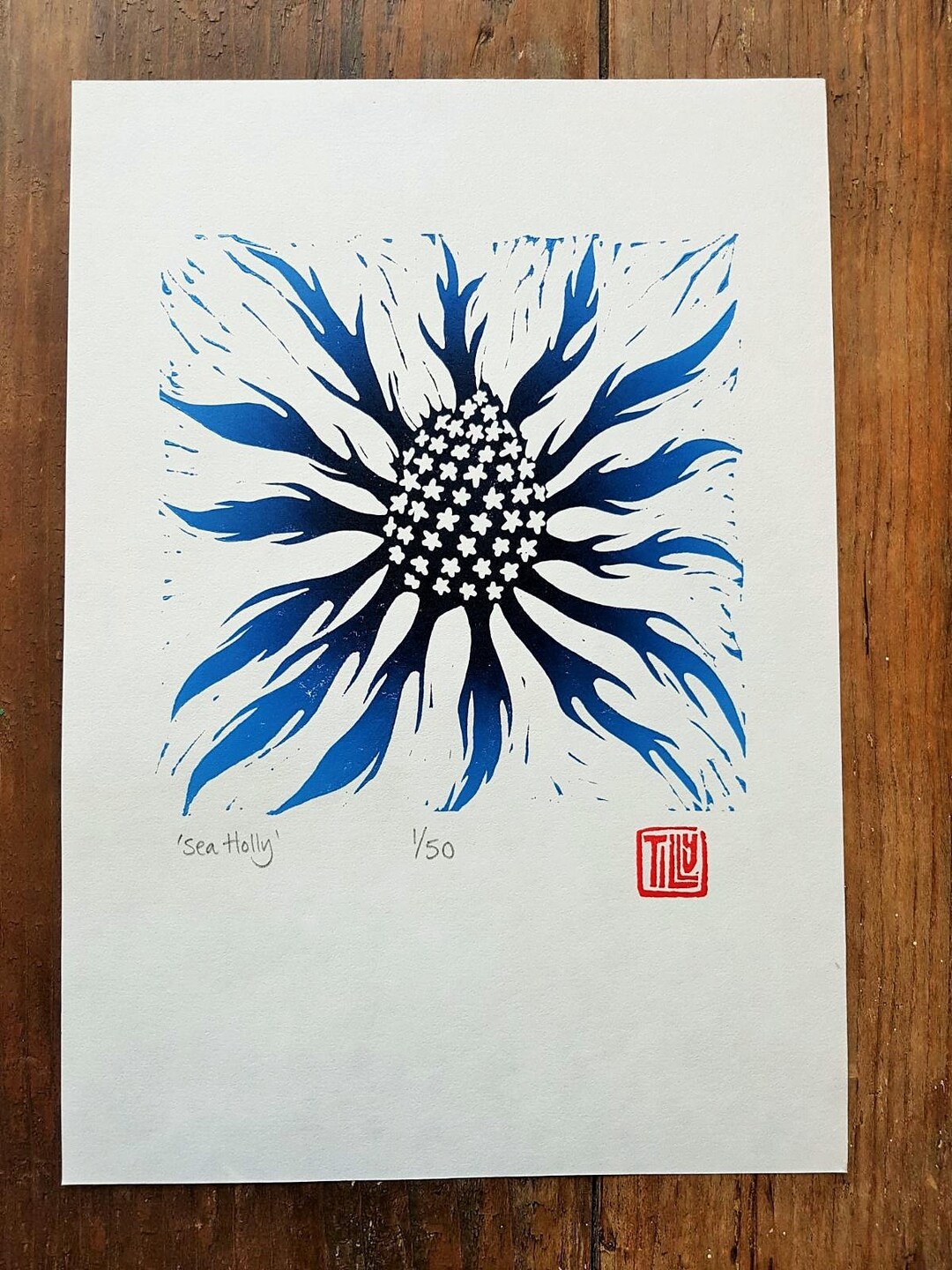 Printmaking, Lino Print, Block Print, Sea Holly Print, Thistle, Woodcut ...