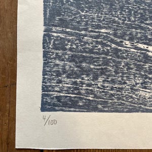 Wood Grain, Japanese Woodblock Print, Blue, Woodcut, Art, Printmaking ...