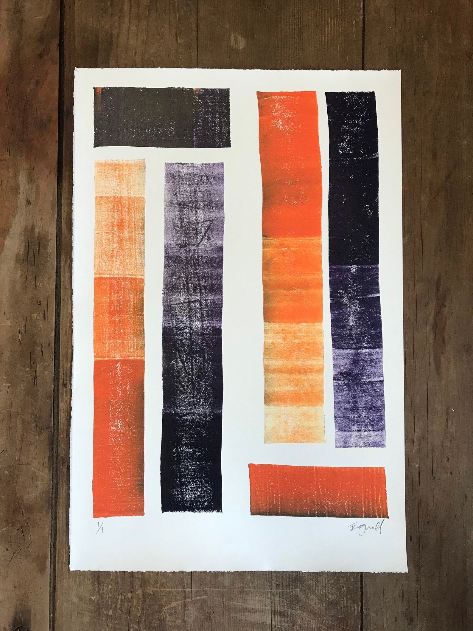 Monoprint Original Artwork Abstract Print Large Print - Etsy