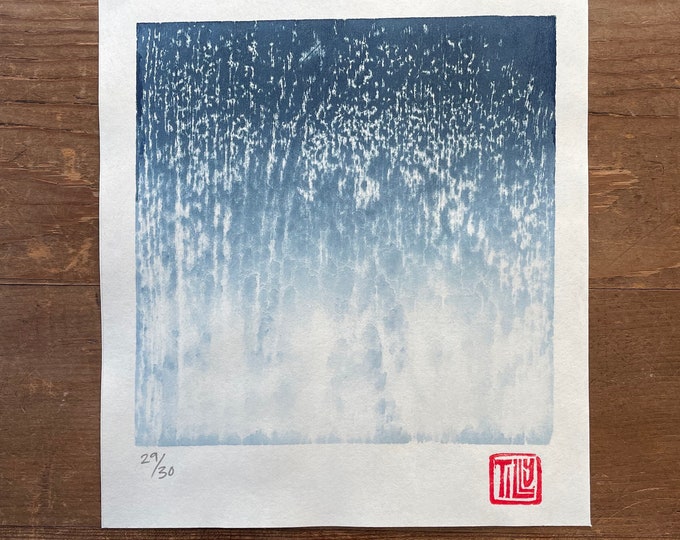 Snail Original Art Block Print Hand Carved Hand Printed - Etsy