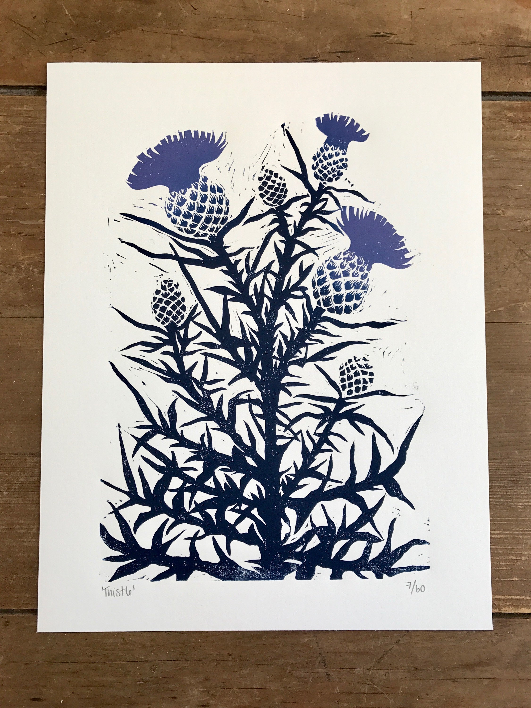 Flower Linoleum Block Prints