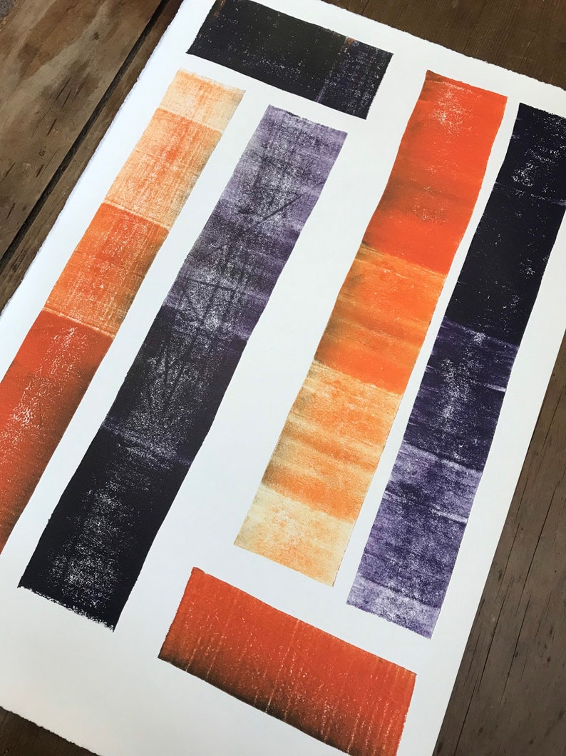 Monoprint Original Artwork Abstract Print Large Print - Etsy