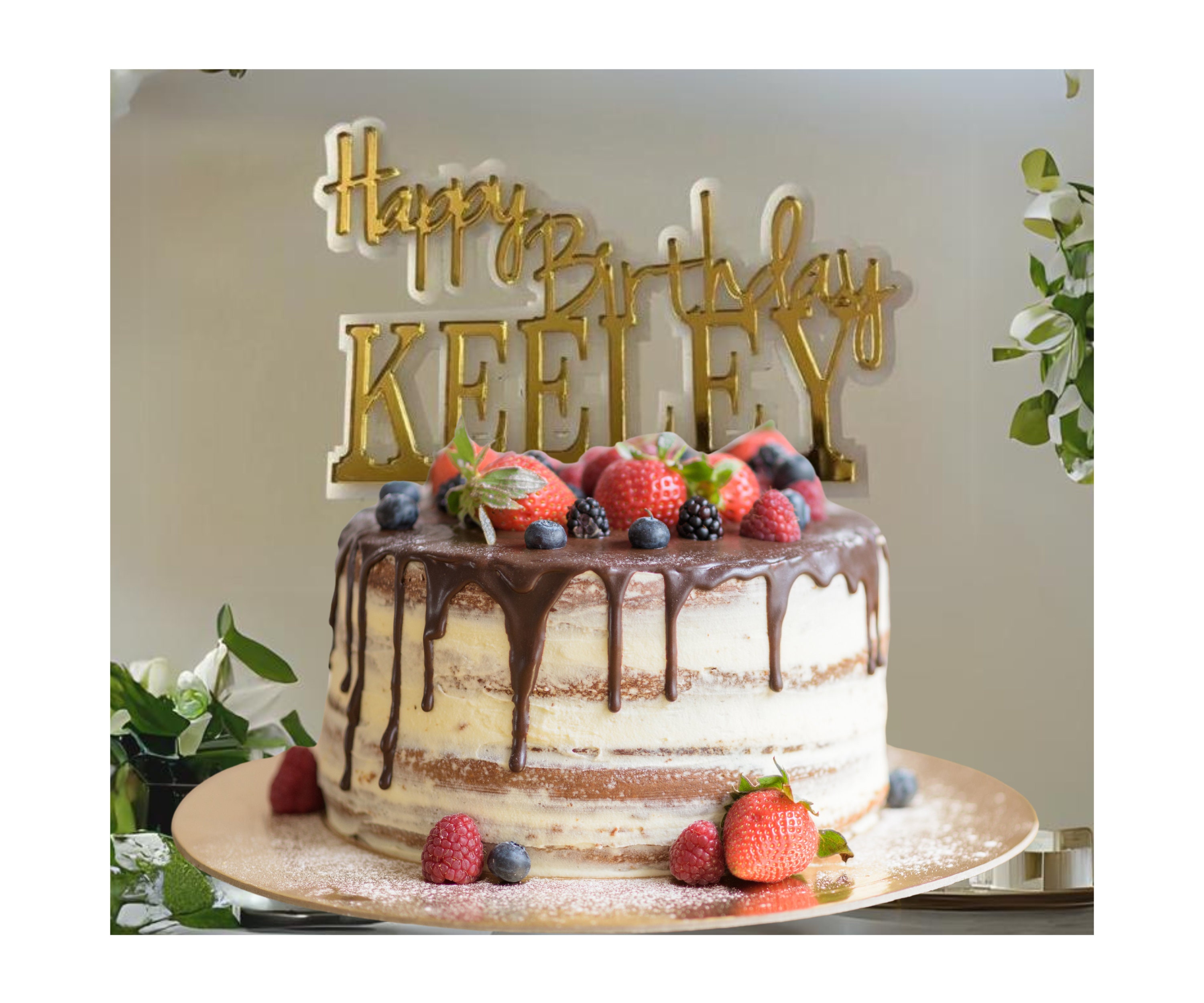 3D Multi-layered Acrylic Cake Topper or Charm, All Celebrations Modern ...