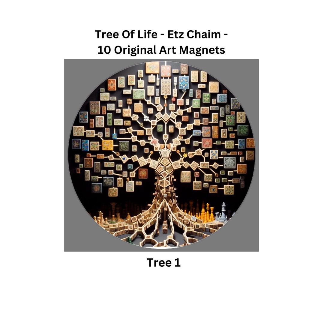 10 Jewish Tree of Life Magnets, Etz Chaim, Judaica Art Themed Decor ...