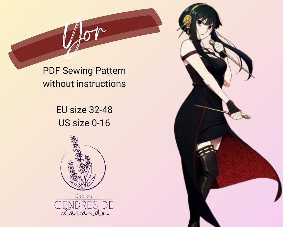 Sewing Pattern EN ~ Yor Forger - Spy X Family Cosplay Costume - Etsy
