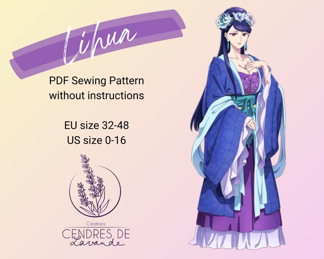Sewing Pattern EN ~ Lihua - the Apothecary Diaries Cosplay Costume - Etsy