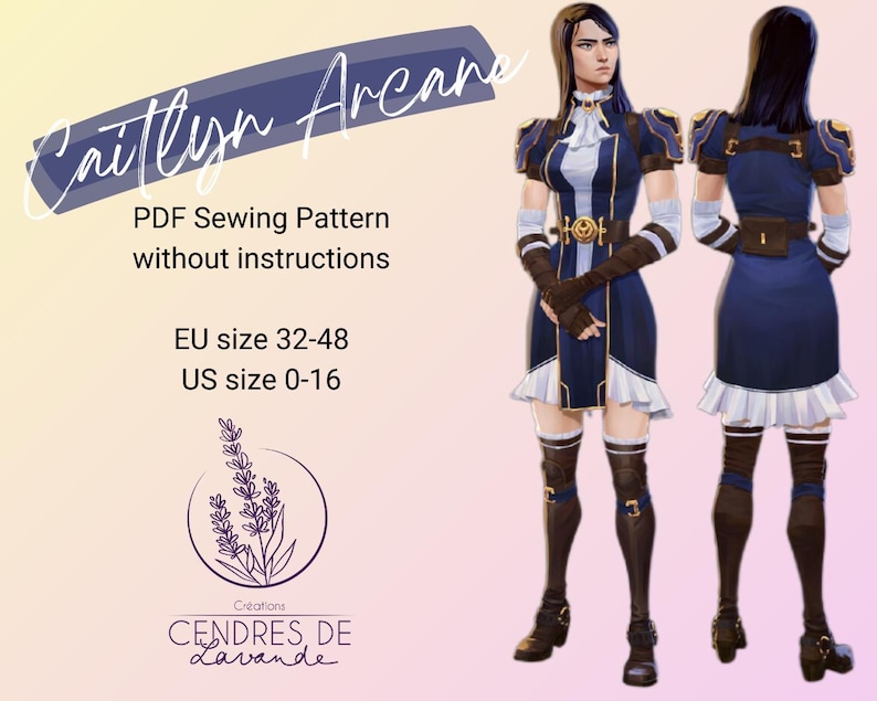 Sewing Pattern EN ~ Caitlyn Arcane - League of Legends Cosplay Costume ...