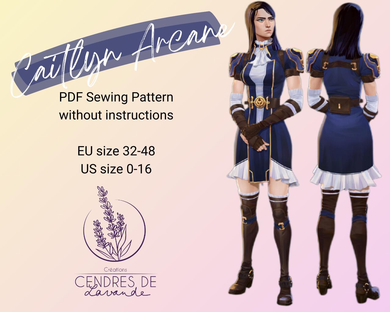 Sewing Pattern EN ~ Caitlyn Arcane - League of Legends Cosplay Costume ...