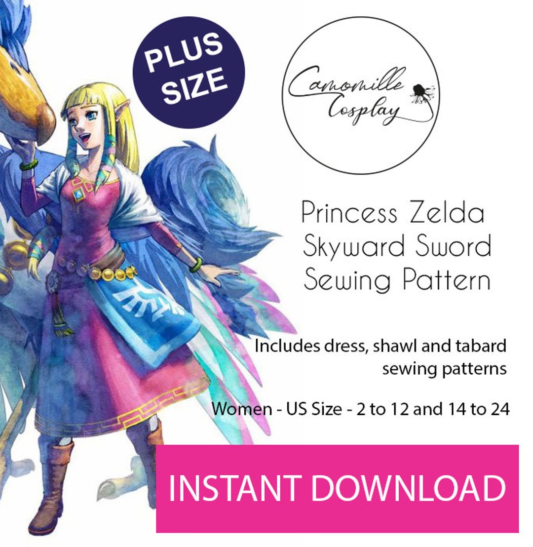 Sewing Pattern EN Princess Zelda Skyward Sword Cosplay Costume - Etsy