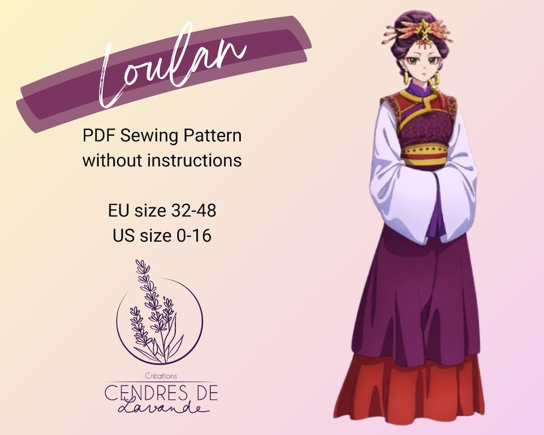 Sewing Pattern EN ~ Loulan - the Apothecary Diaries Cosplay Costume - Etsy