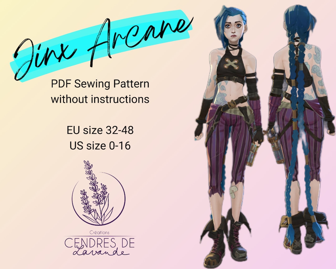 Patron De Couture EN ~ Jinx Arcane - League of Legends Cosplay Costume ...