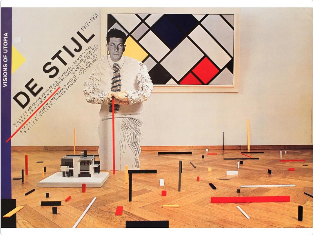 1994 American Exhibition Poster, De Stijl Exhibition (the 100 Best ...