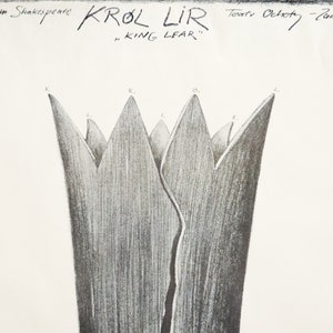 1983 Polish Theater Poster, Krol Lir (king Lear by William Shakespeare ...